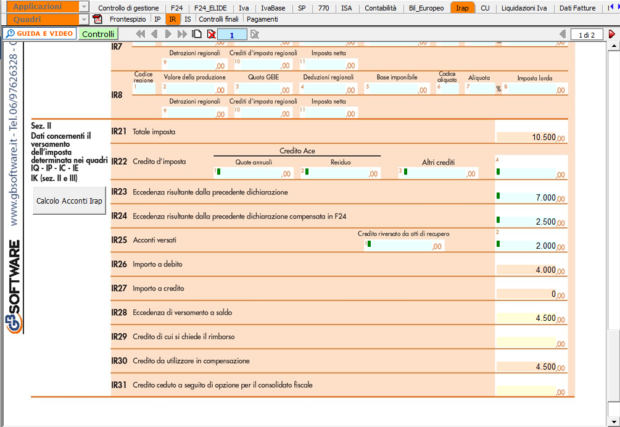 Modello IRAP 2020: saldo 2019 non dovuto e recupero eccedenze - GB